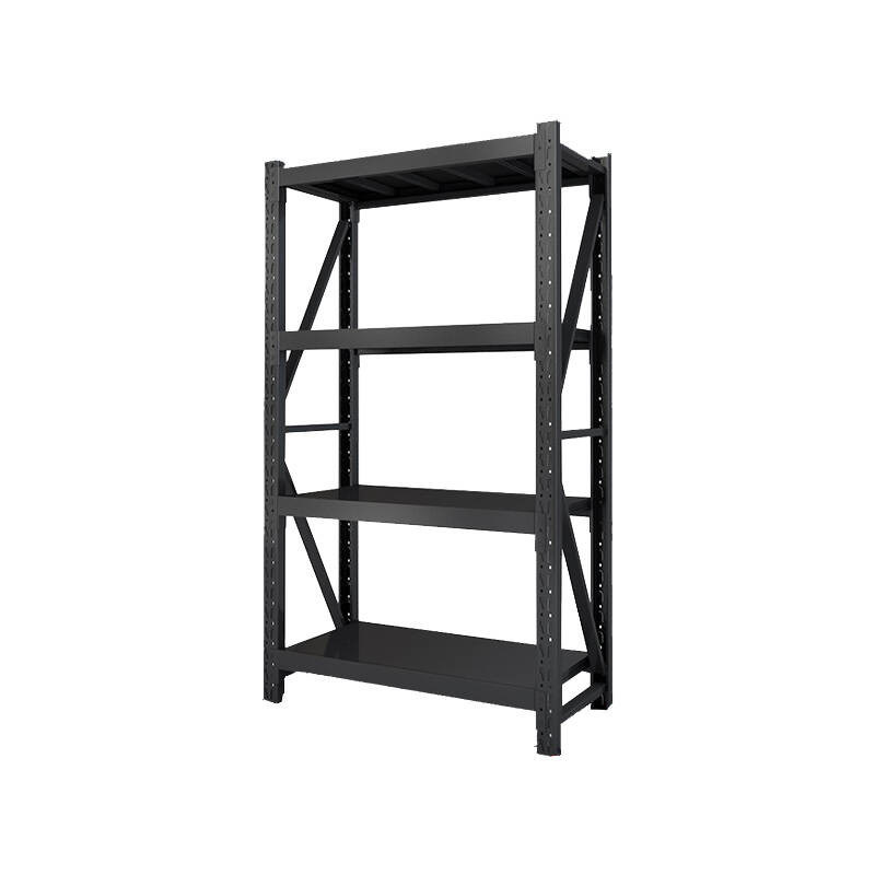 Custom Heavy Duty Shelving 300 Kg Layer Garage Black 4 Tier Warehouse ...