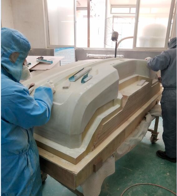 Gel Coat Paint Fiberglass Tractor Parts Fiberglass Tractor Engine Cover